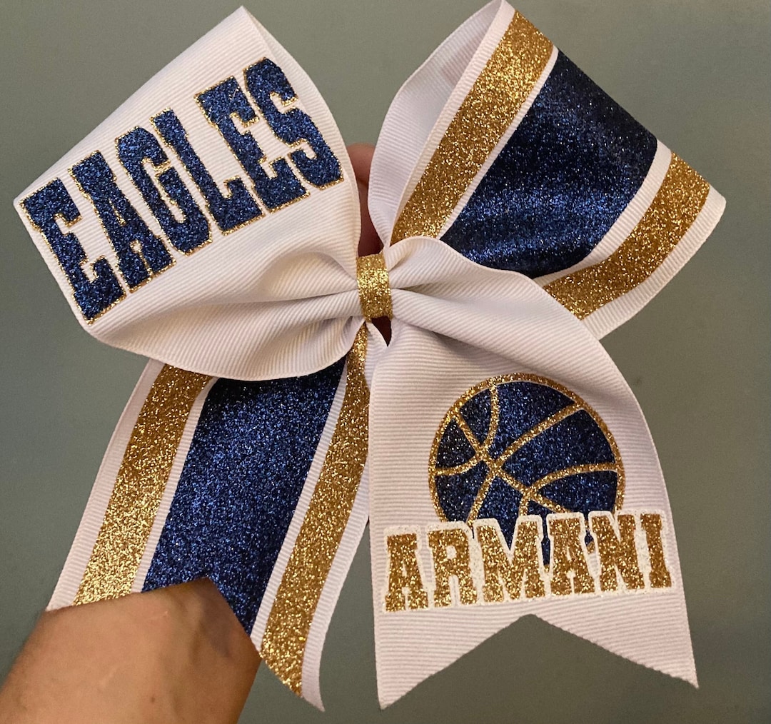 Basketball Cheer Bow, Custom Bows for Basketball Cheer, Gameday Cheer ...