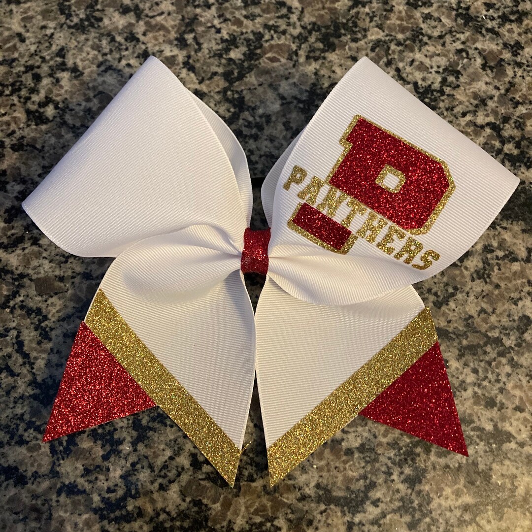Cheerleading Bow With Colored Corners and Stripe. Great School Cheer ...