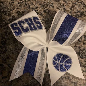 Basketball Cheer Bow, Custom Bows for Basketball Cheer, Gameday Cheer ...