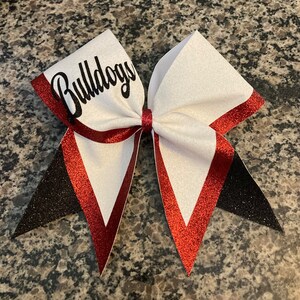 Glitter Cheer Bow and Dance Bow Made in Your Personalized Team Colors ...