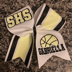 Basketball Cheer Bow, Custom Bows for Basketball Cheer, Gameday Cheer ...