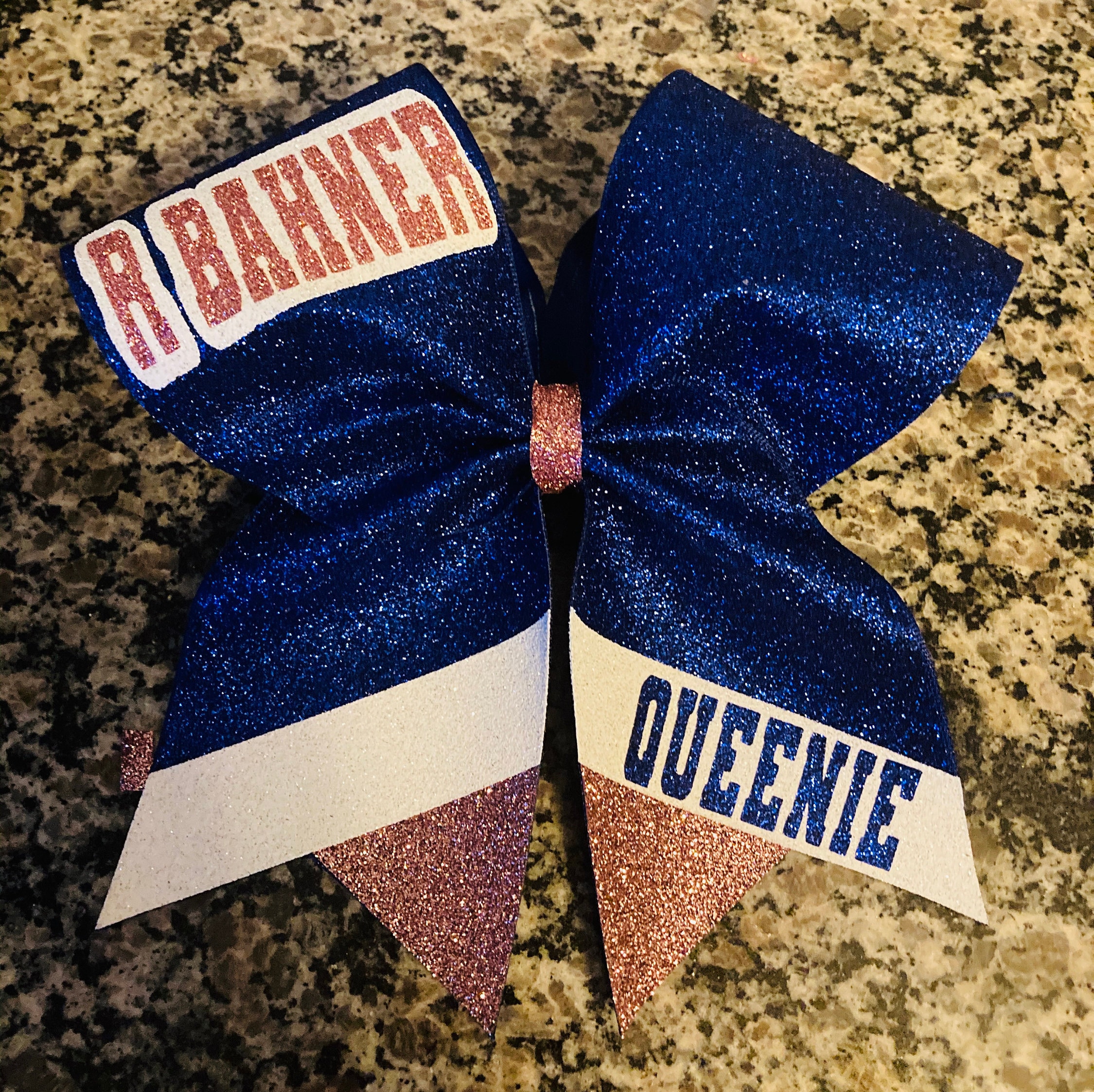 Navy Cheer Bow /full Glitter Cheer Bow / Custom Competition | Etsy