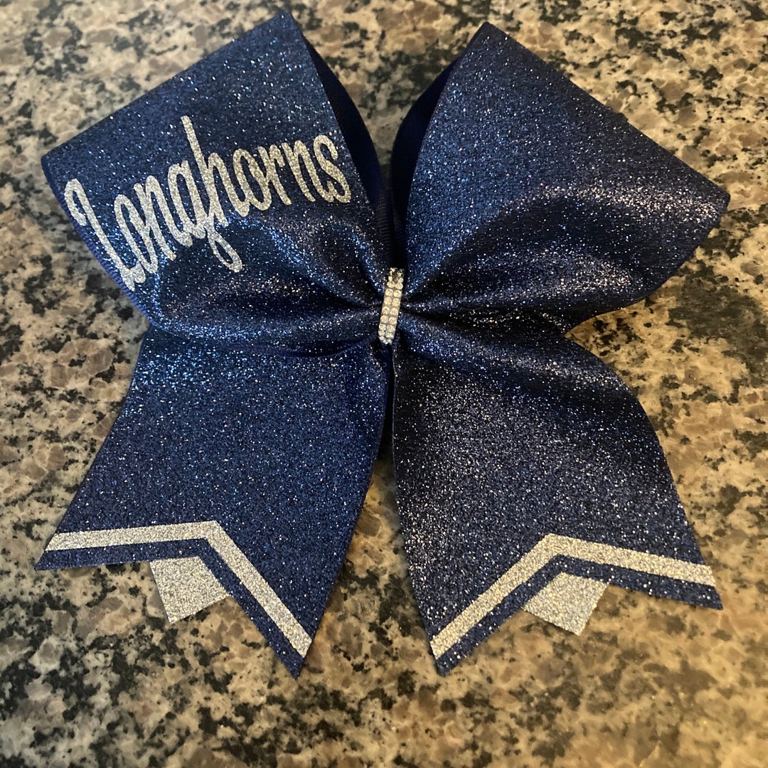 Cheer Bow in Custom Colors With Unique Tail Design/ Full Glitter Cheer ...