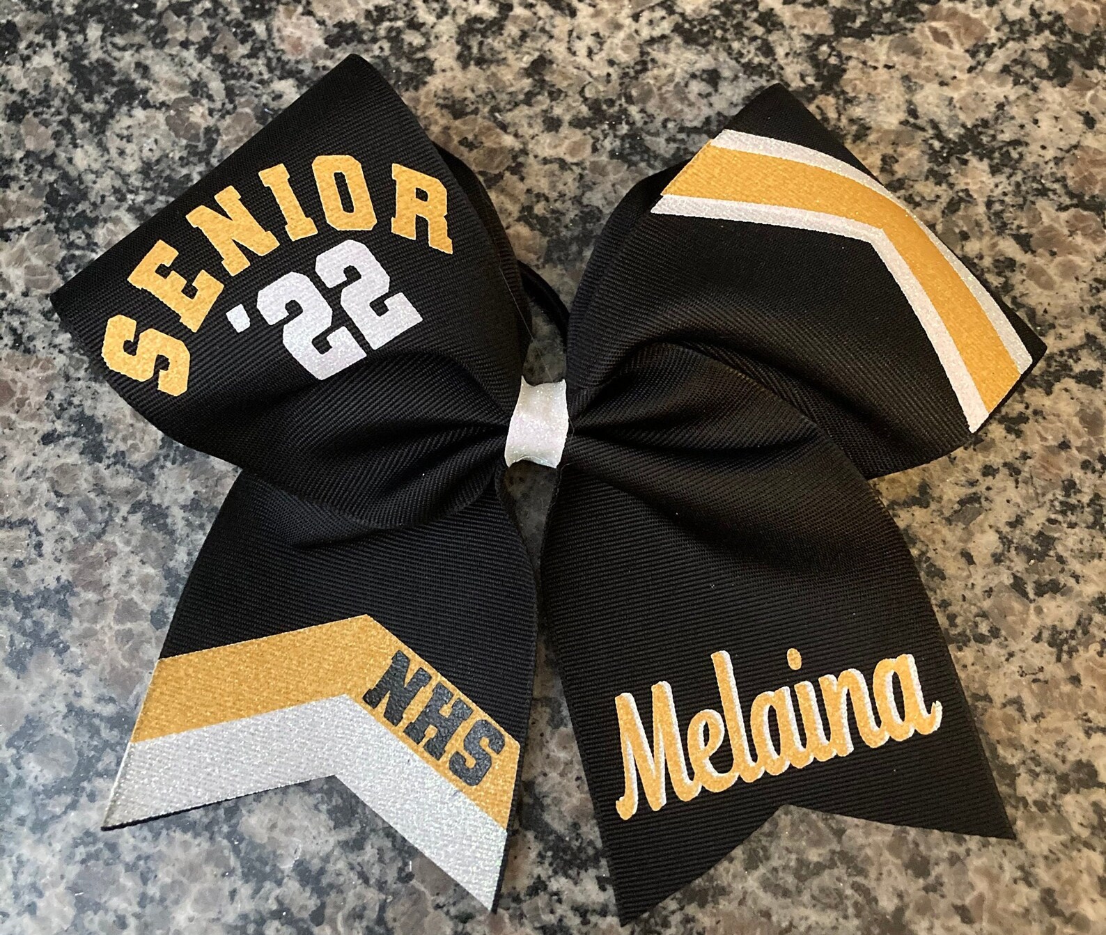 Senior Cheer Bow/ Cheer Bow / Captain Cheer Bow/ Team Name on - Etsy