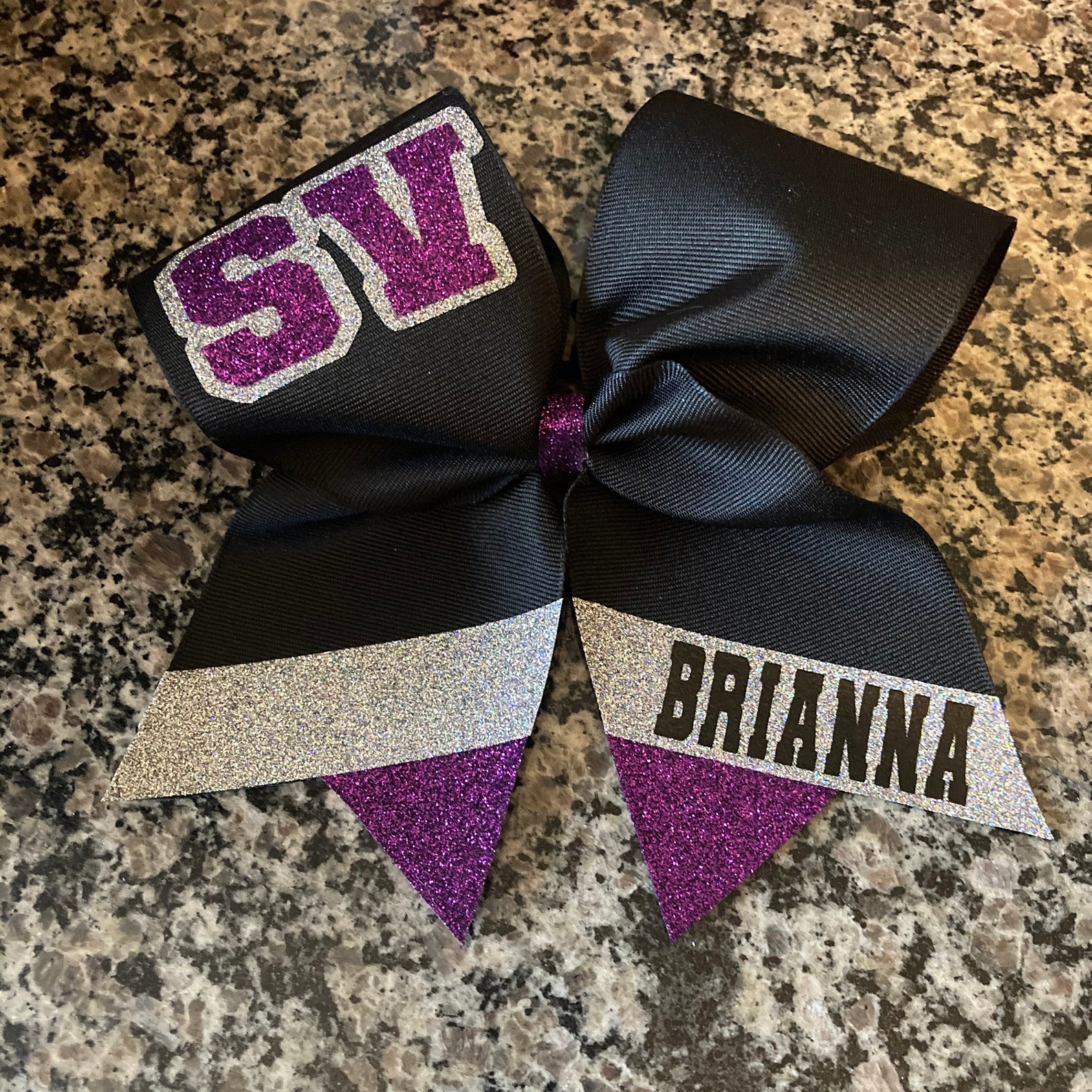 Purple Cheer Bow Shown. Custom Cheer Bow in Team Colors. Cheer - Etsy
