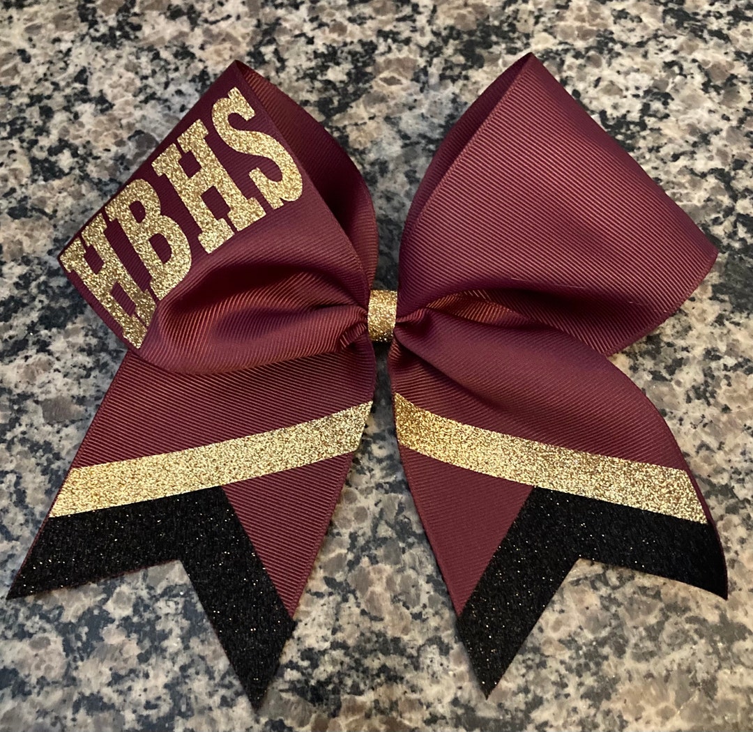 Maroon Cheer Bow. Burgundy Cheer Bow. Custom Cheer Bows Designed in ...