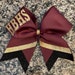 Maroon Cheer Bow. Burgundy Cheer Bow. Custom Cheer Bows Designed in ...