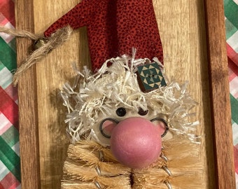 Santa Scrub Brush Holiday Ornament - Etsy