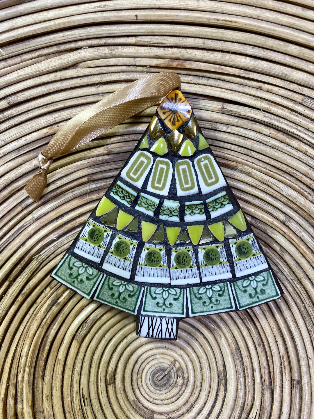 Alpine Xmas Decoration Hanging Christmas Tree Recycled China - Etsy