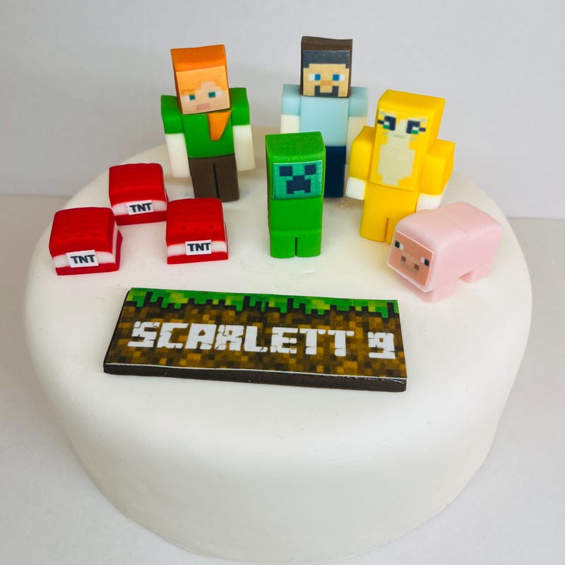 Mincraft Cake Topper - Etsy UK