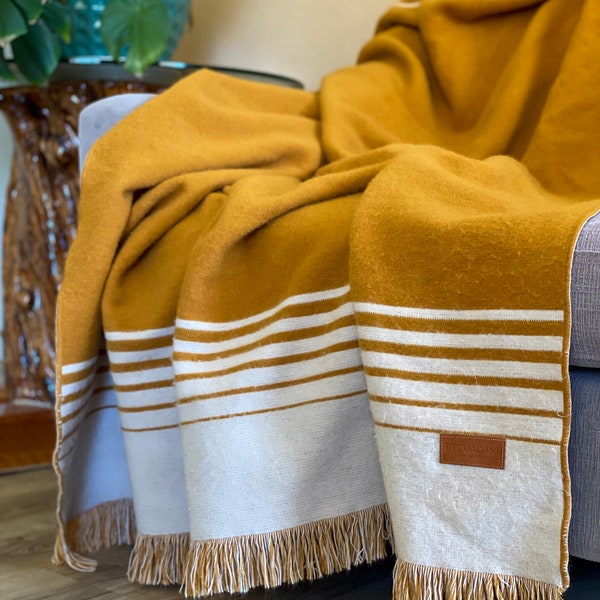 Mustard Blanket - Etsy