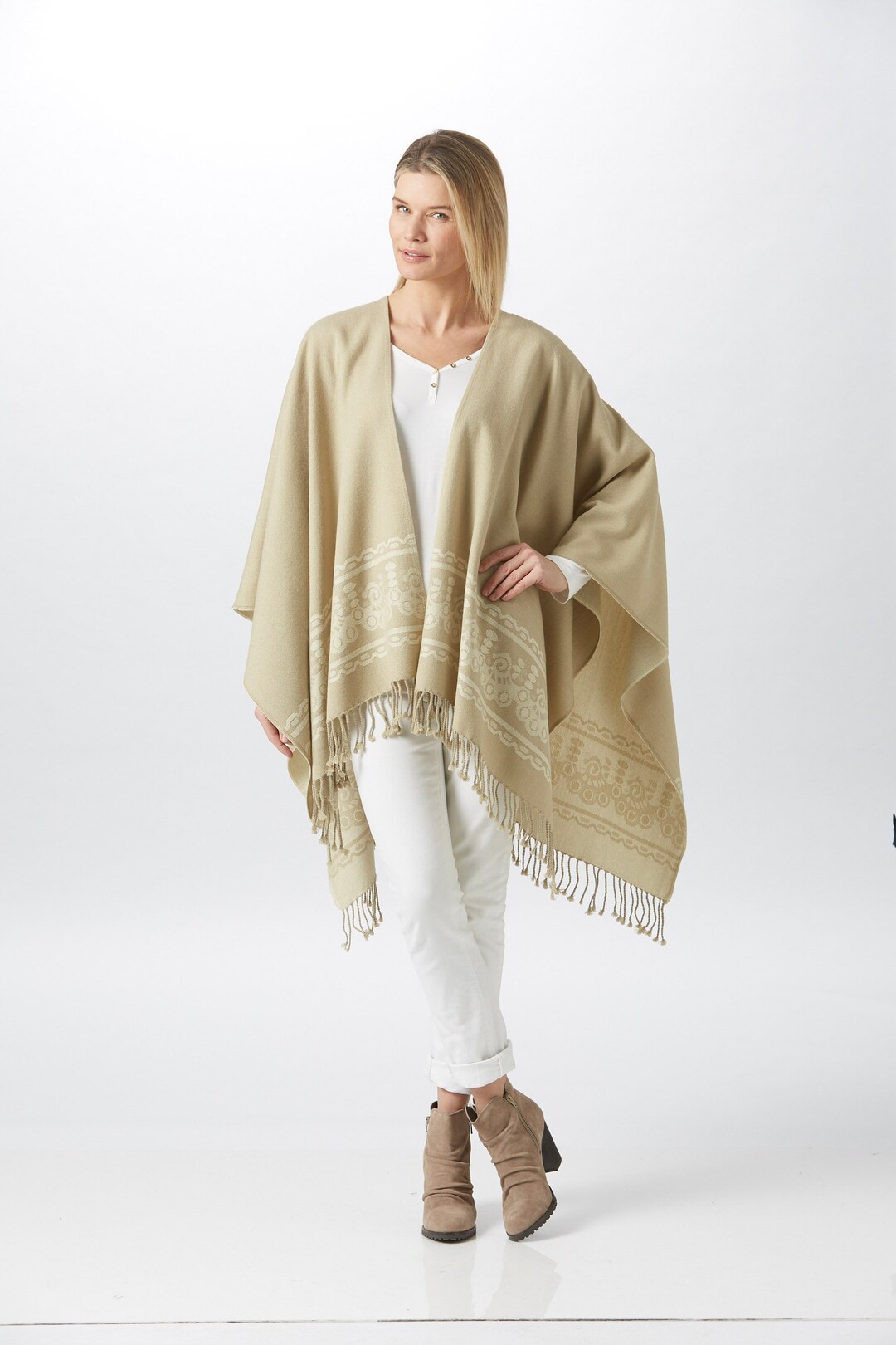 Women's Sand Shawl Boho Wrap Shawl Fringe Boho Shawl - Etsy