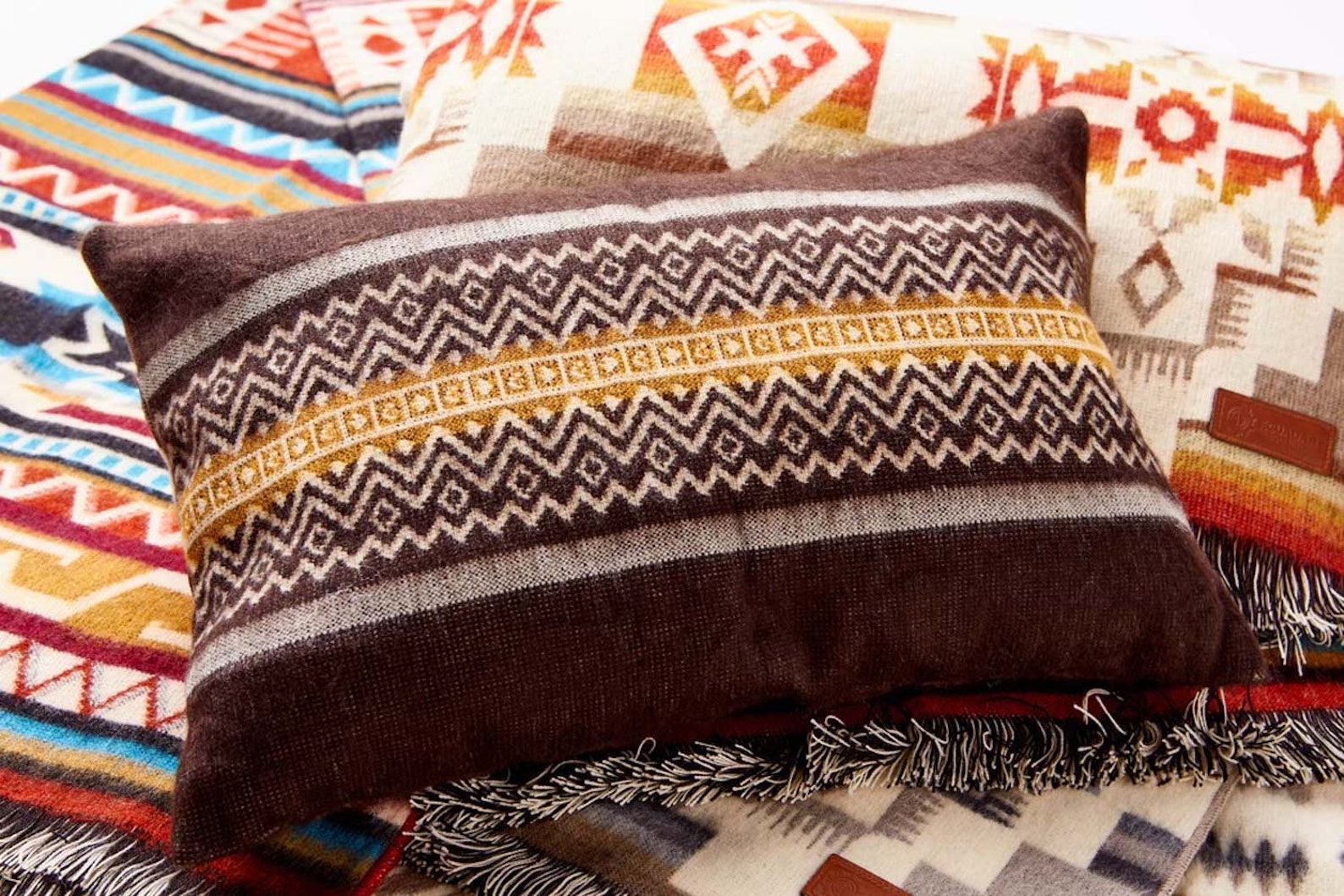 The Peak Lumbar Pillow | Mountain Lodge Decor - Artisan Woven Pillow ...