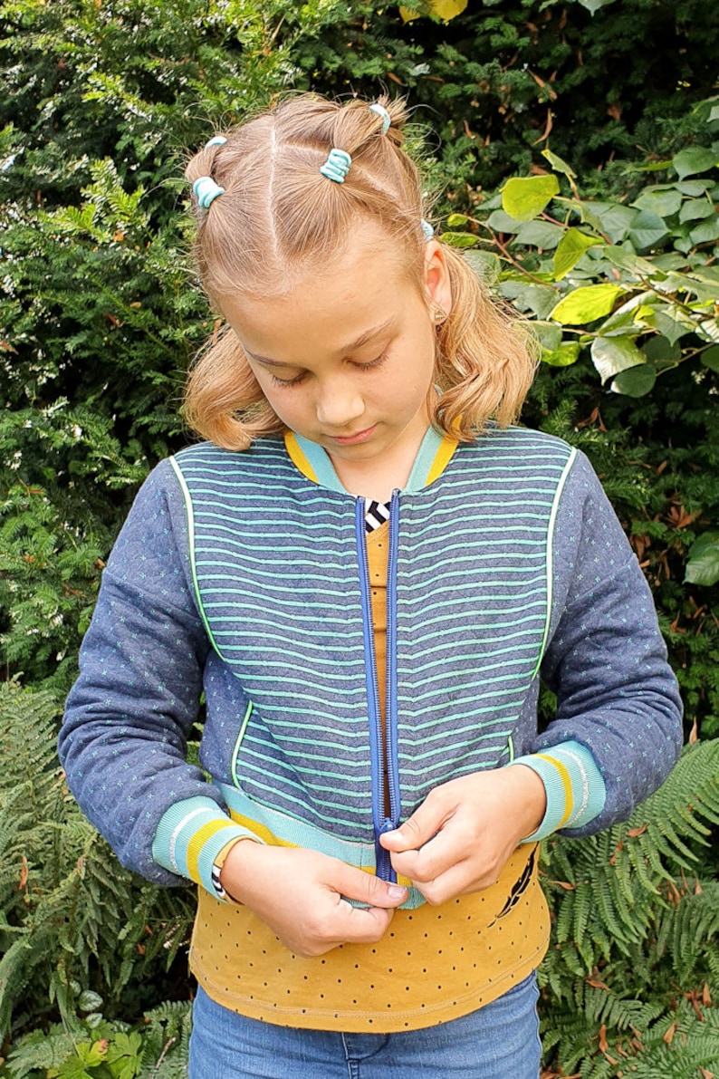 Kids Bomber Jacket PDF Sewing Pattern Girls Hooded Crop - Etsy