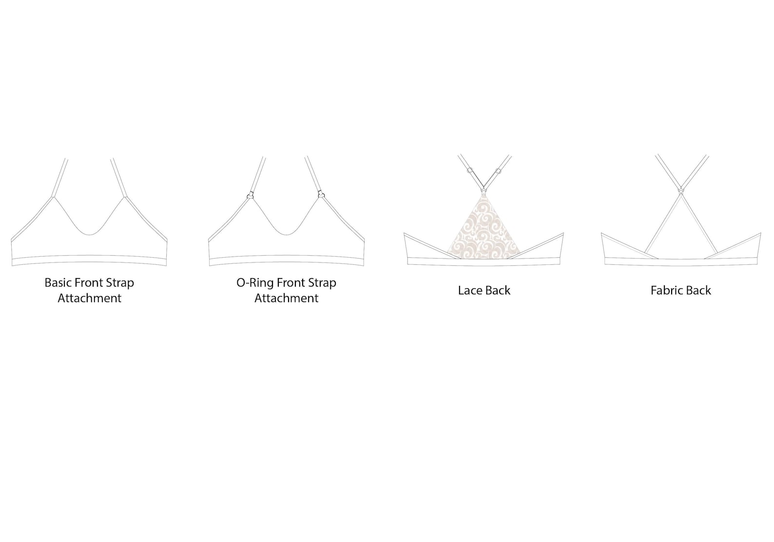 Lace Back Training Bralette PDF Sewing Pattern, Training Bra for Tween ...