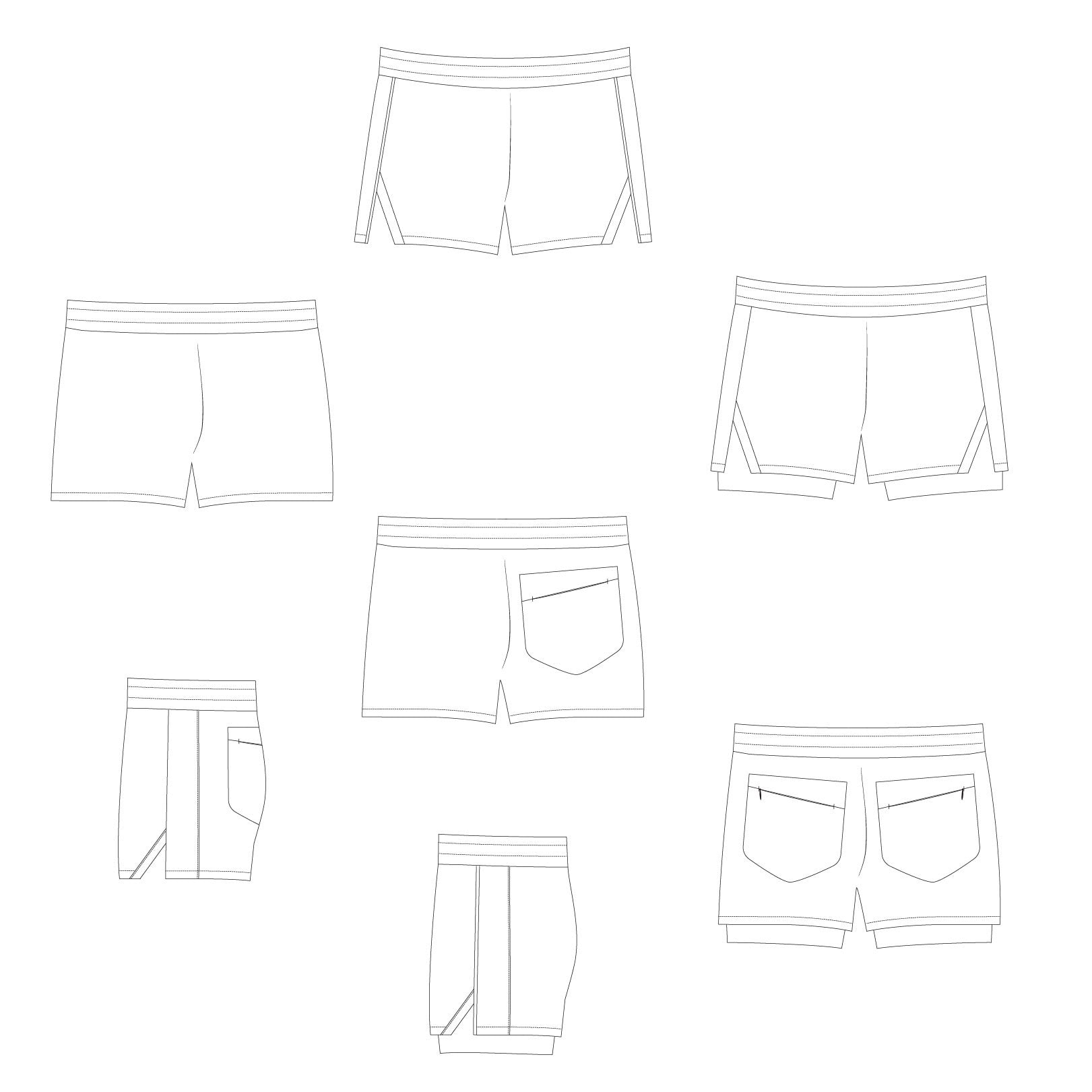 Patron de couture PDF pour shorts pour femmes et adolescents : fente ...