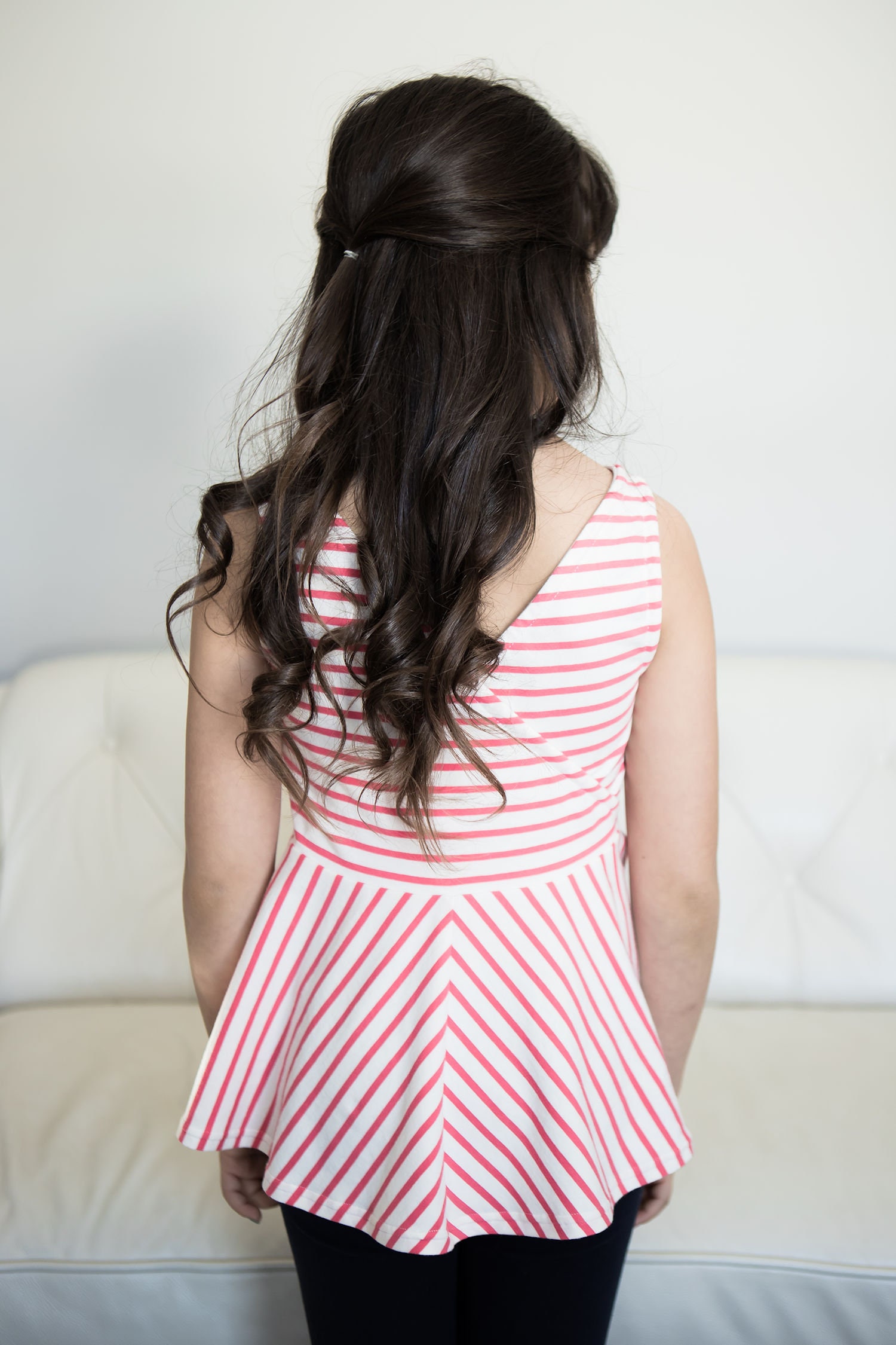 Girls Peplum Tank Top PDF Sewing Pattern, Basic Summer Tank Top Pattern ...