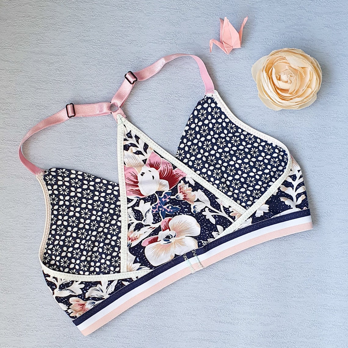 Lace Back Training Bralette PDF Sewing Pattern, Training Bra for Tween ...