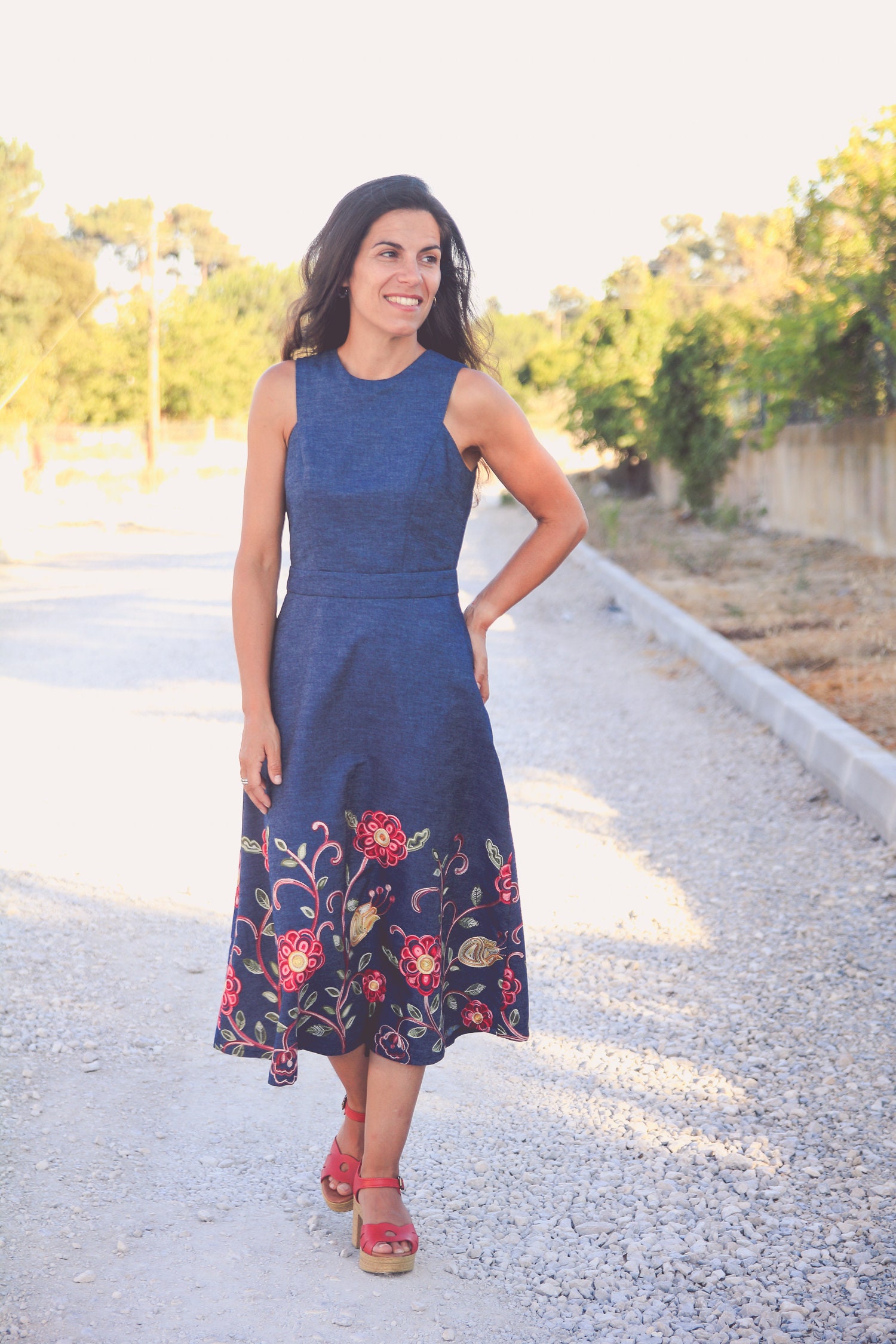 Woven Summer Dress PDF Sewing Pattern in Short or Midi Length - Etsy