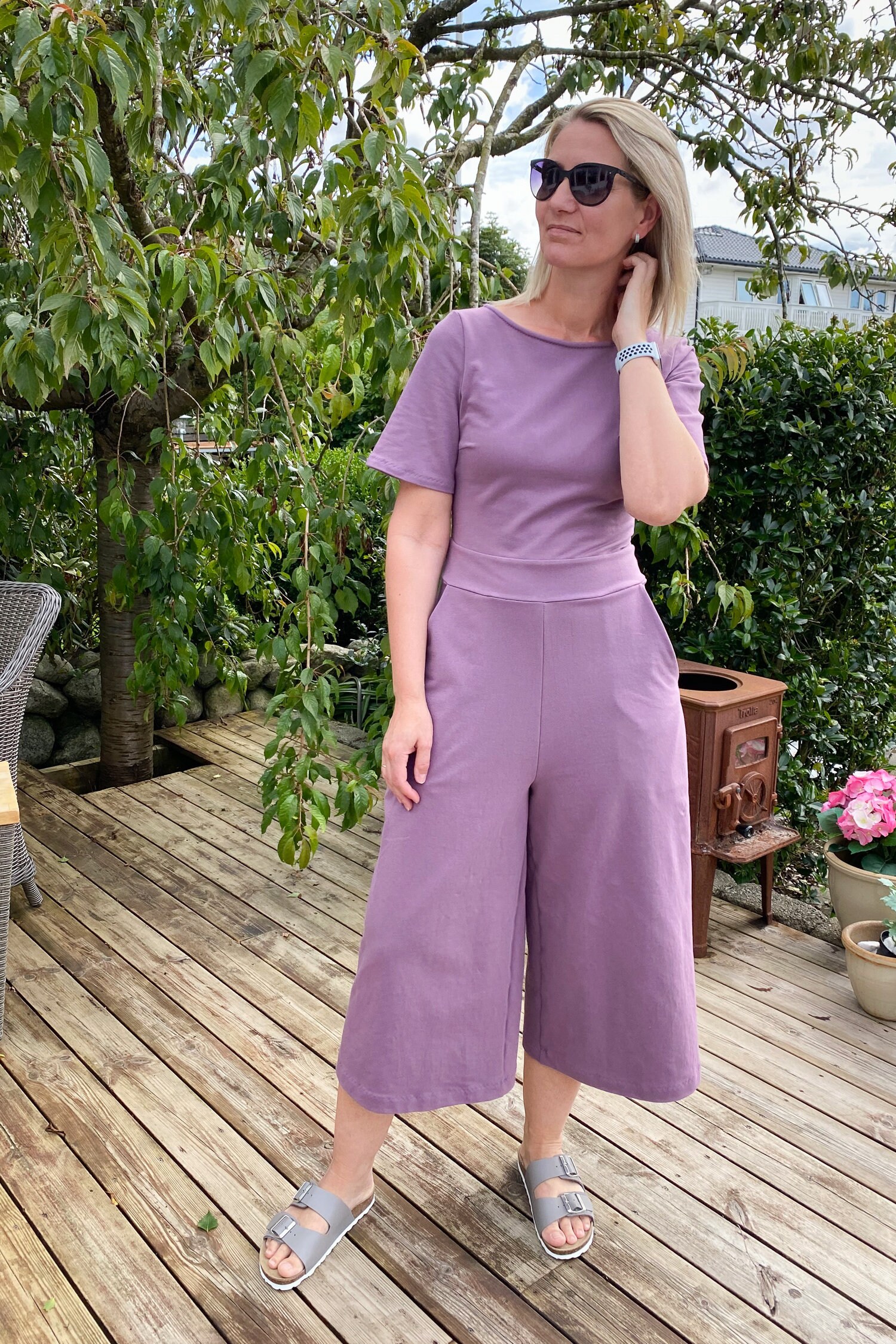 Wide Leg Romper Pant Add-on PDF Sewing Pattern, Knit Shorts Romper ...
