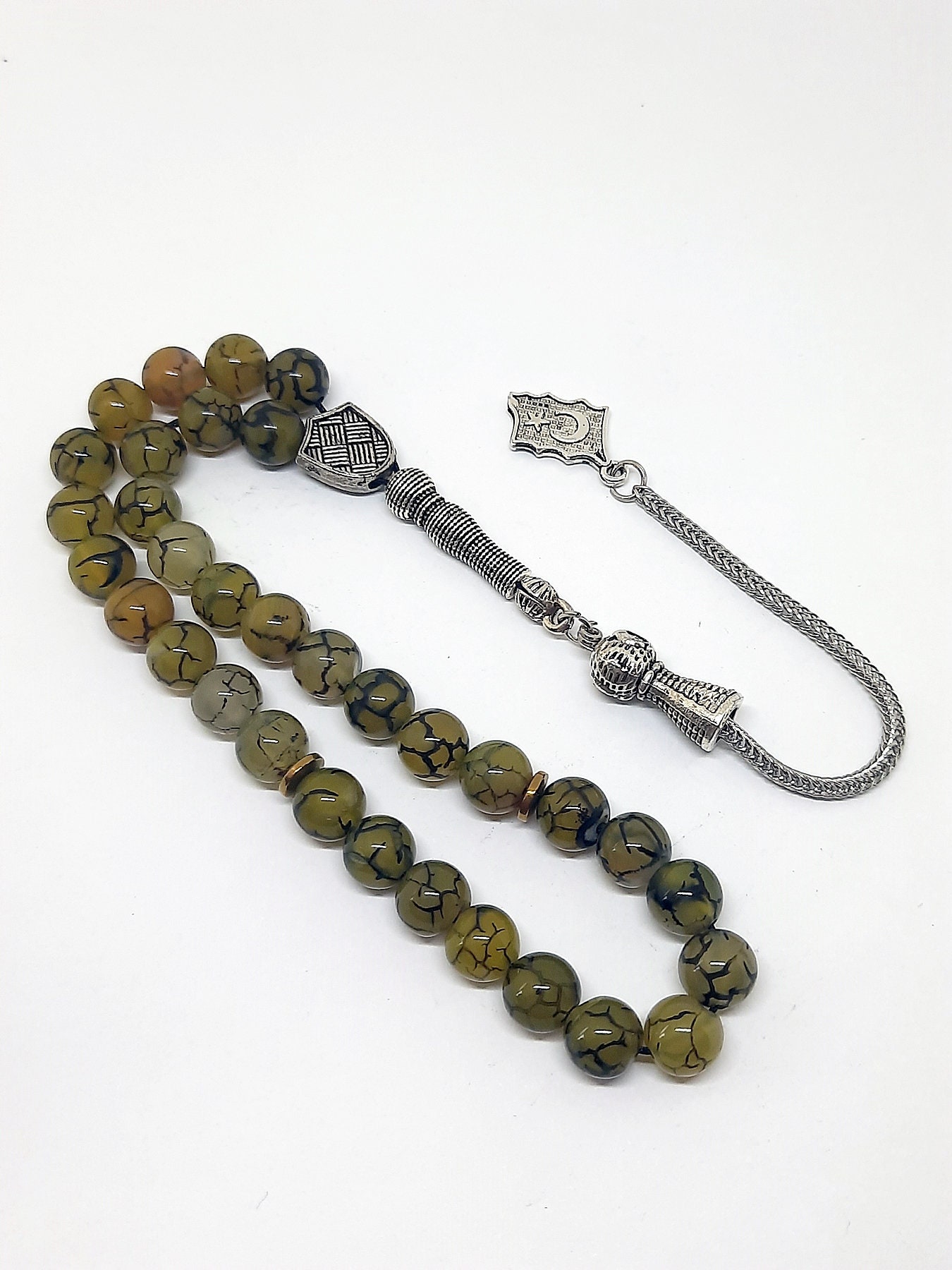 Turkish Flag Figured Prayer Beads-turkish Flag Tesbih-turk Bayrak ...