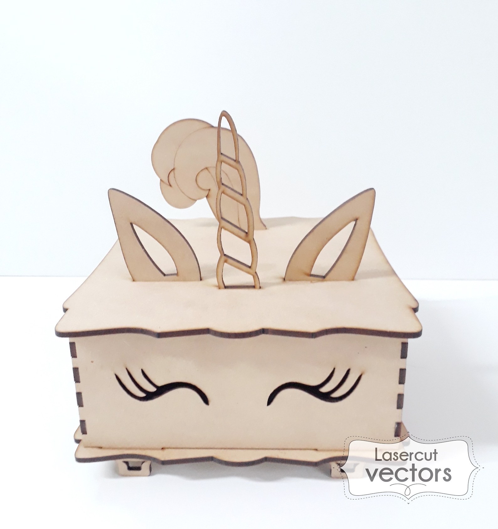 Unicorn Box,pattern Vector for Laser Cutting Cnc,svg,laser Cut Template ...
