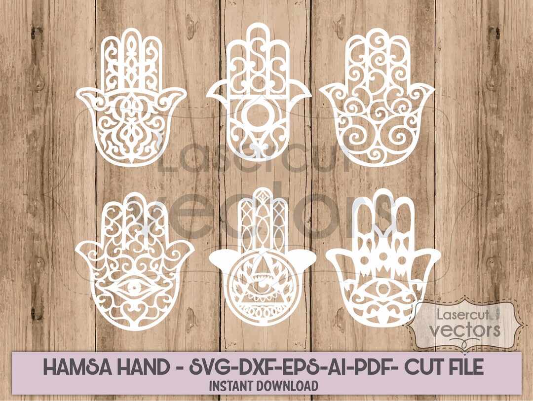 Hamsa Hand Protective Digital Download Vector Cricut Cameo Dxf Eps Pdf ...