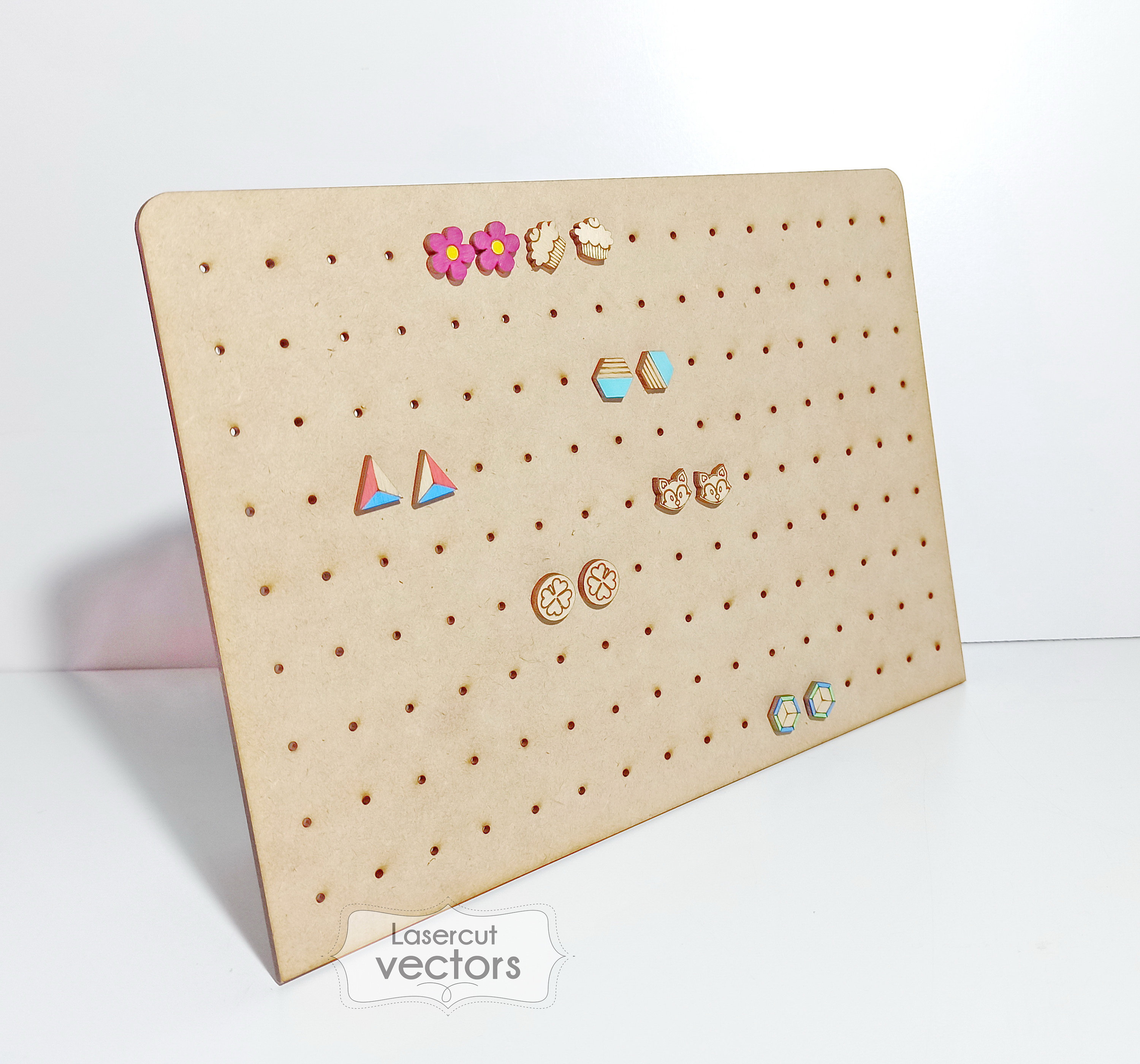 Earring holder SVG file Stud Holder dxf Jewelry organizer | Etsy