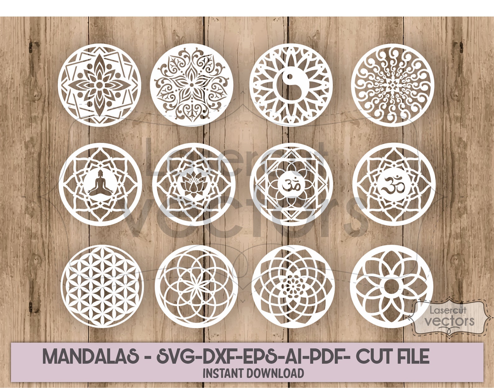 Mandala Svg Mandala Dxf Fileslaser Cut Cnc File Svg Design - Etsy