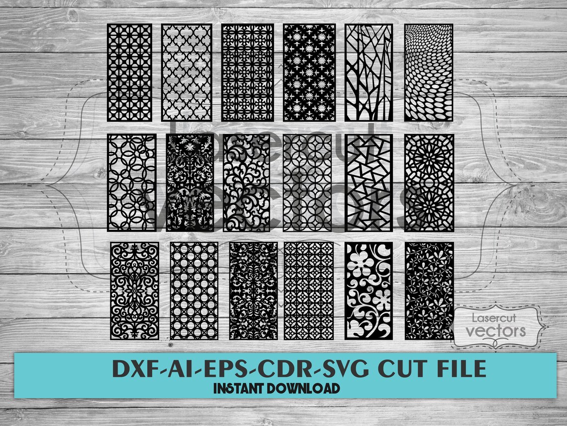 36 Pattern Screen Svg Decorative Geometric Panel Svg Room | Etsy