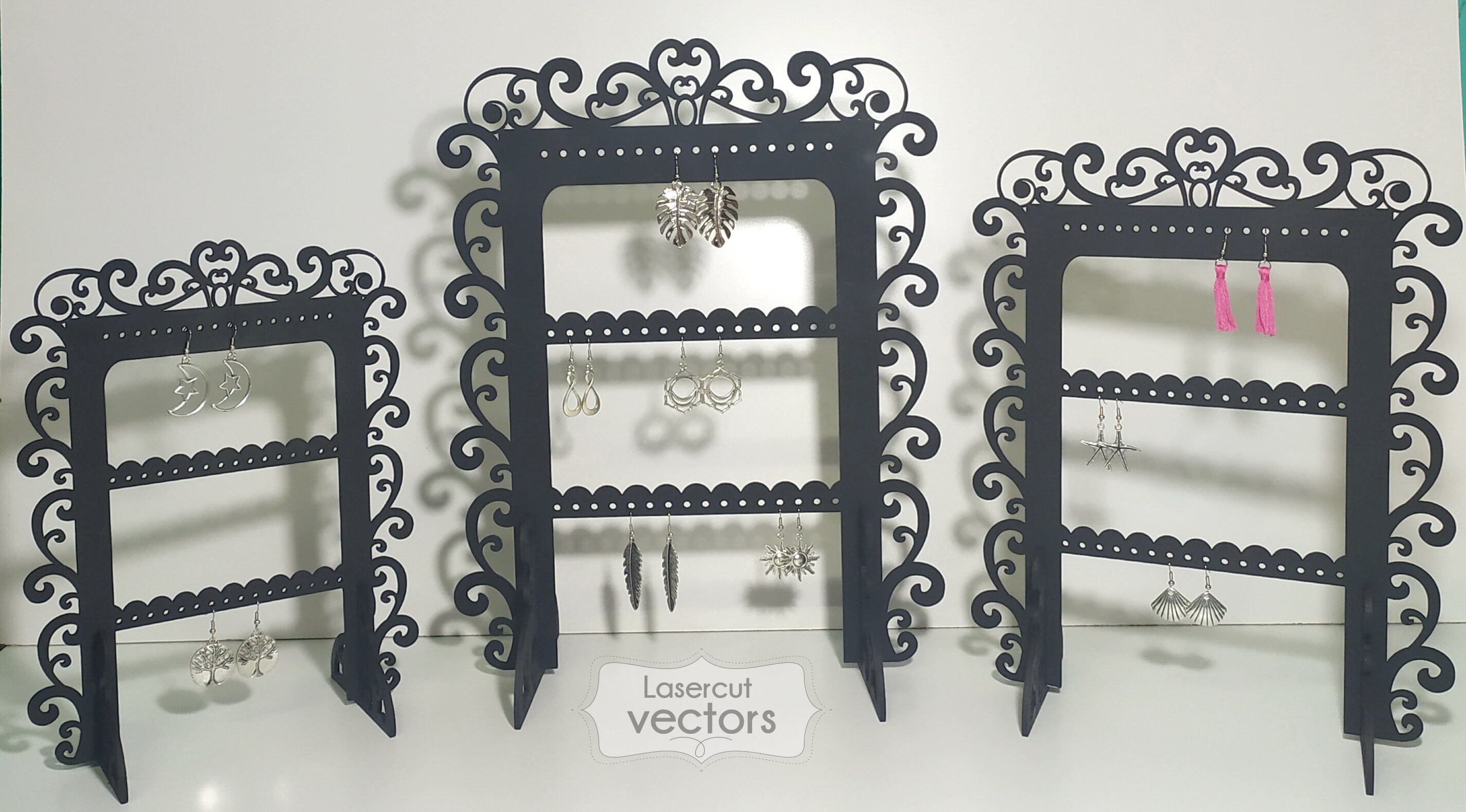 Earring Display SVG File 3 Sizes Stud Holder PDF Jewelry - Etsy