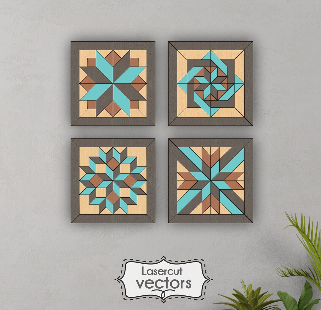 Barn Quilt Svg, Cut File, Pattern for Farmhouse Svg.laser Cut Pattern ...