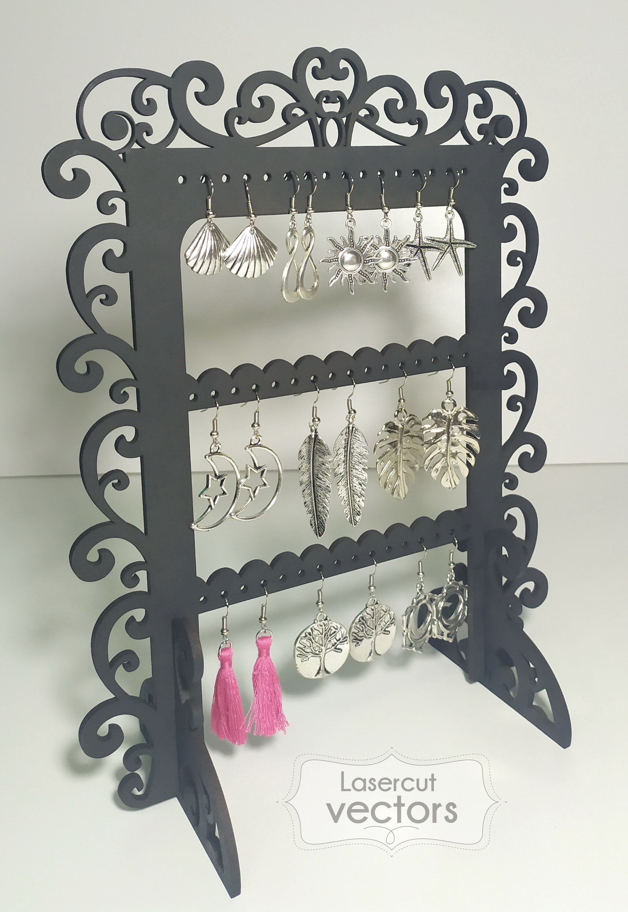 Earring Display SVG File 3 Sizes Stud Holder PDF Jewelry - Etsy