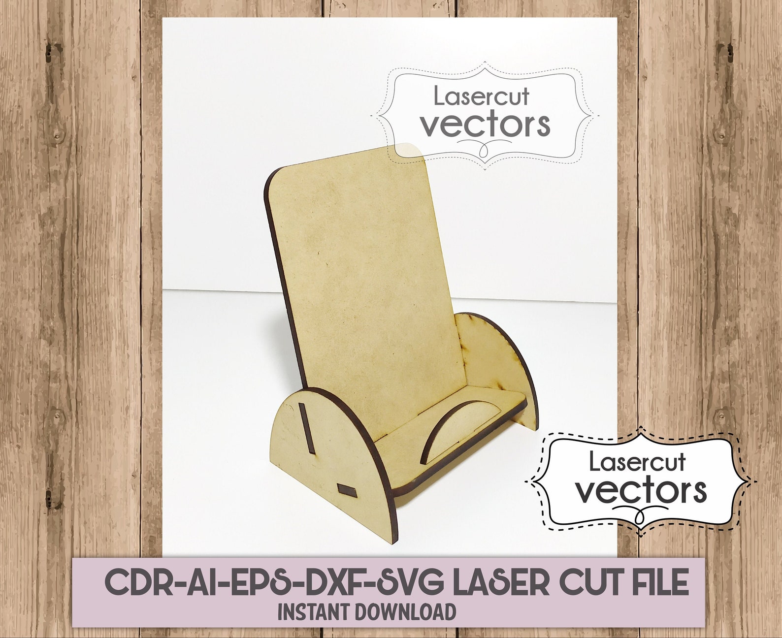Phone Stand, Pattern Vector for Laser Cutting Cnc,svg,laser Cut ...