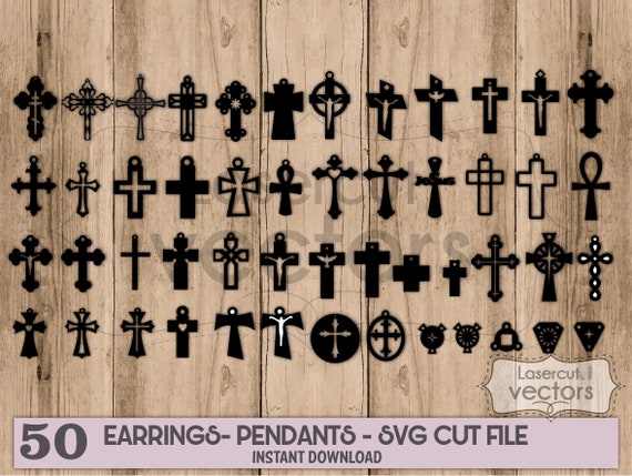 Cross Earrings SVG Bundle Crosses Earring Cross Earring - Etsy