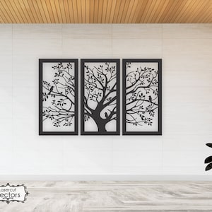 Tree Wall Art Vector Model. Wall Decor Svg Dxf Files-tree - Etsy