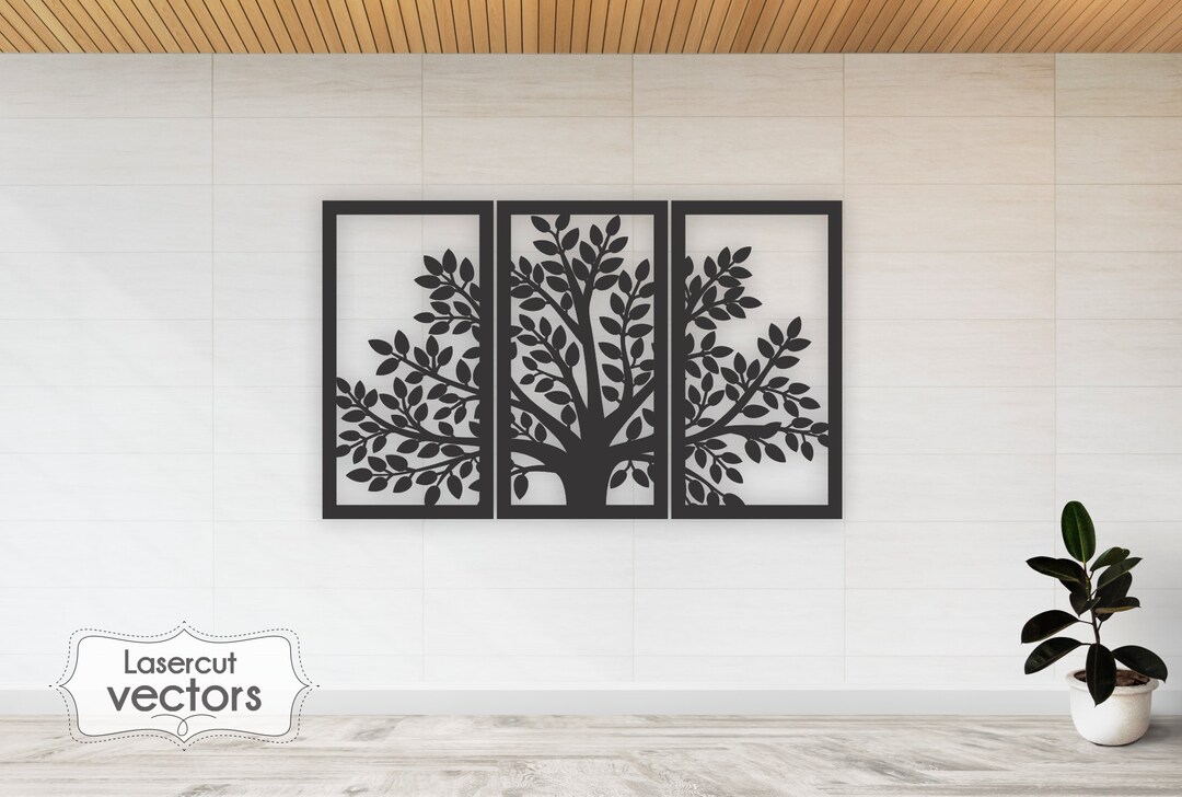 Tree of Life Wall Art Vector Model - Svg Dxf Files-tree Panel Svg,files ...