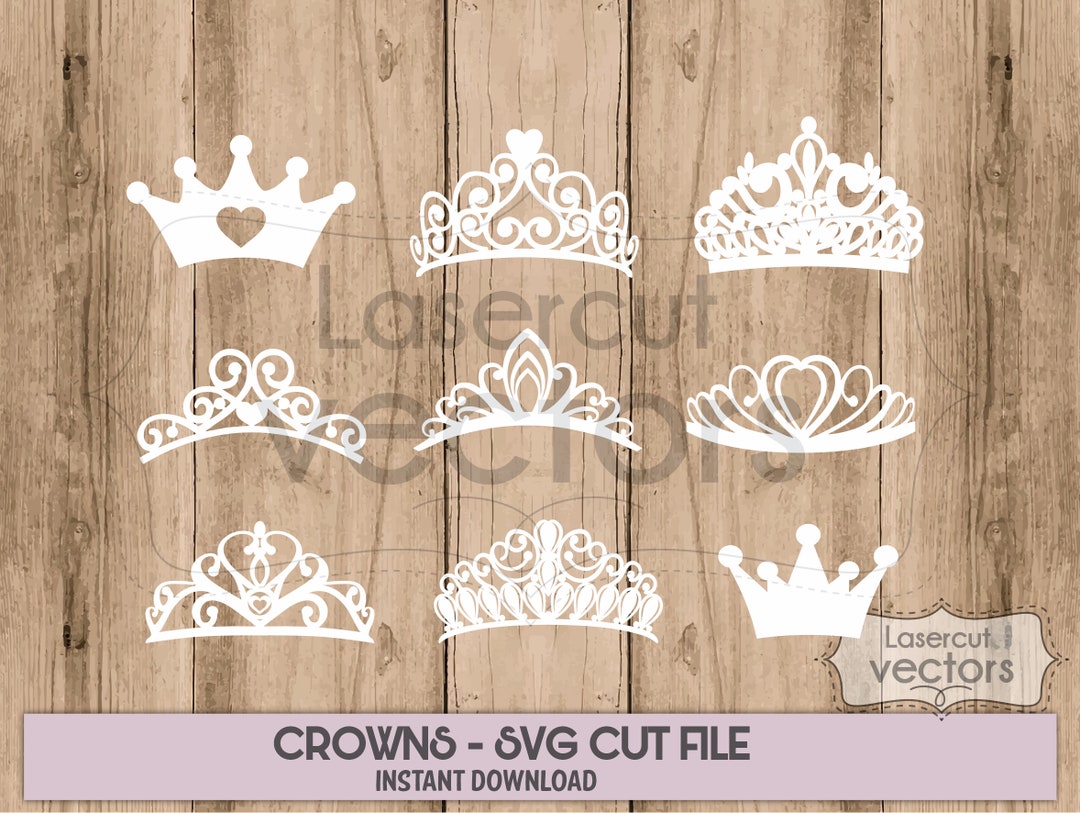 Princess Crown,svg Clipart,svg Clip Art,vinyl Files,silhouette Cameo ...