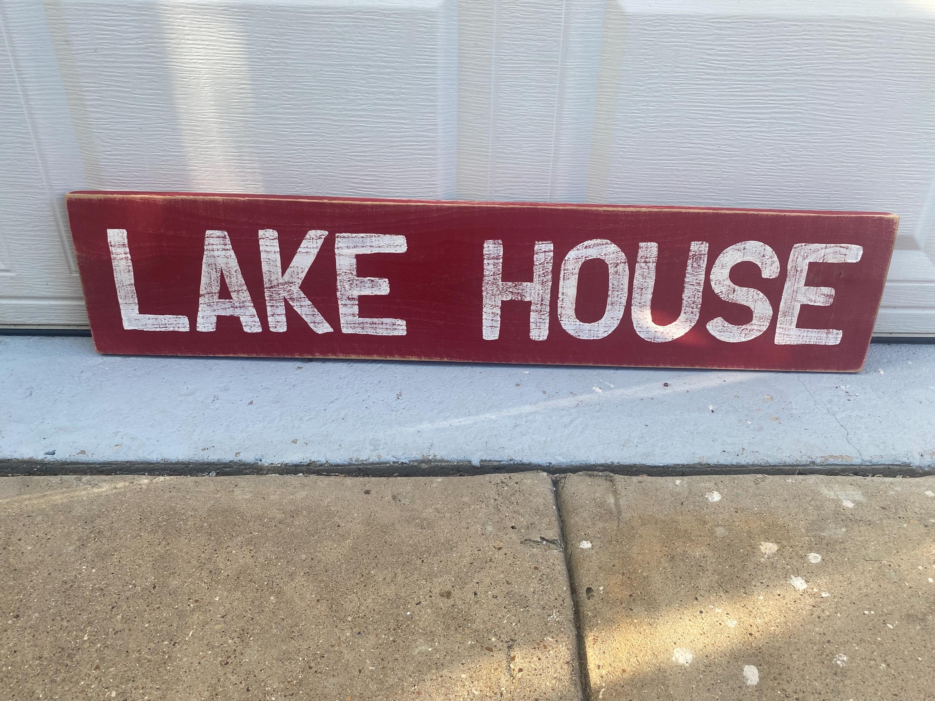 Lakehouse Sign Board - Etsy