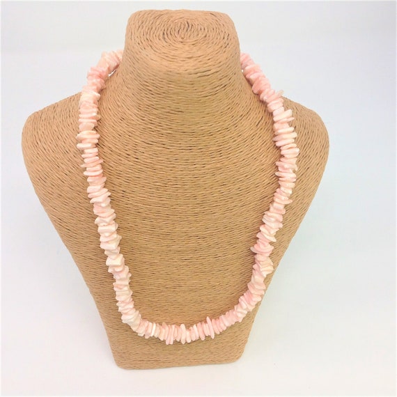 18 Inch Chunky Puka Shell Pastel Pink Necklace | Etsy
