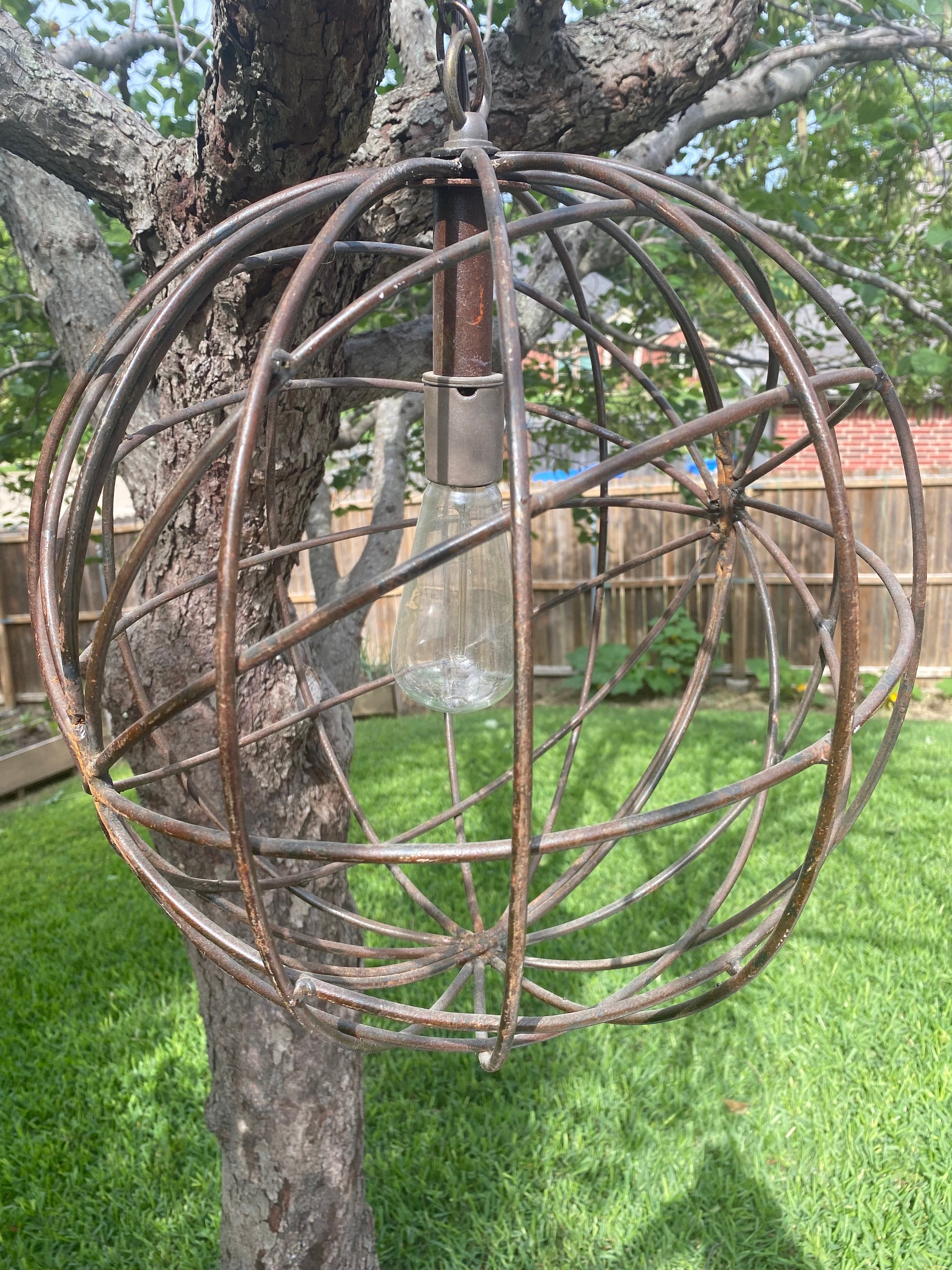 Vintage Industrial Rust Retro Pendent Lamp - Etsy