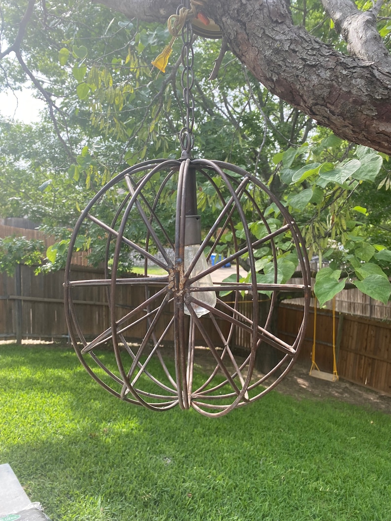 Vintage Industrial Rust Retro Pendent Lamp - Etsy