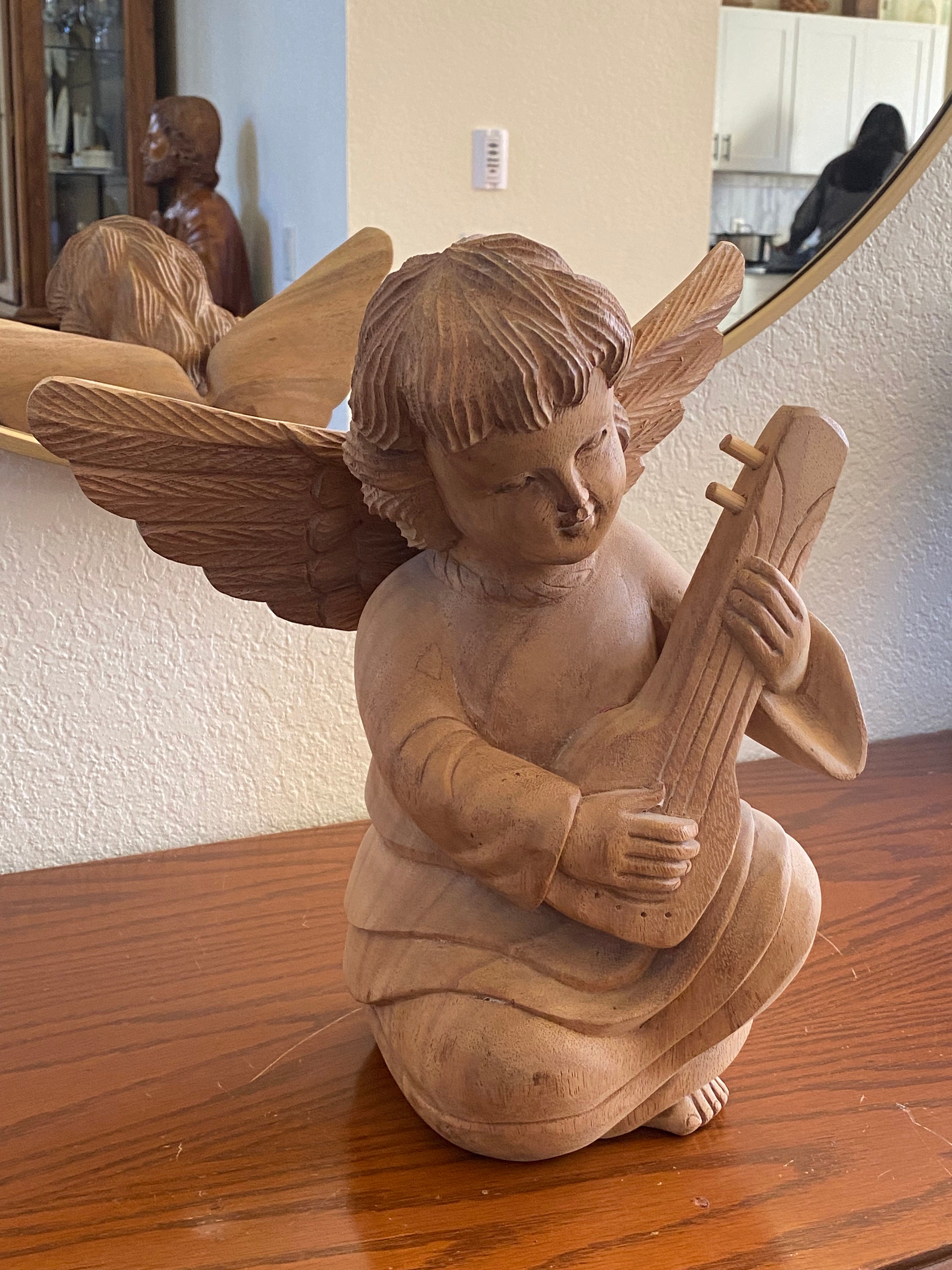 Celestial Trio Hand Carved Wood Serafins - Etsy