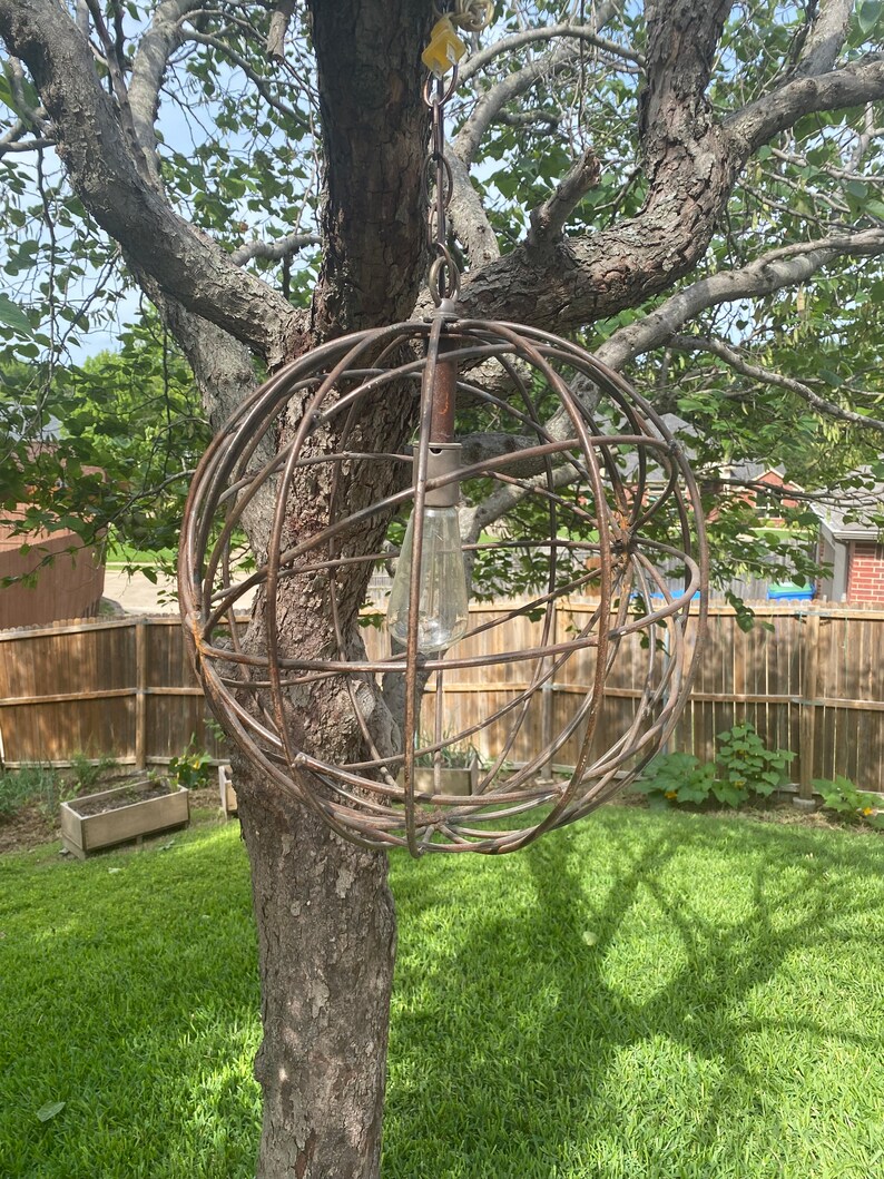 Vintage Industrial Rust Retro Pendent Lamp - Etsy