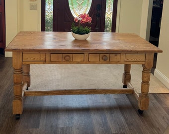 Antique English Pine Table - Etsy