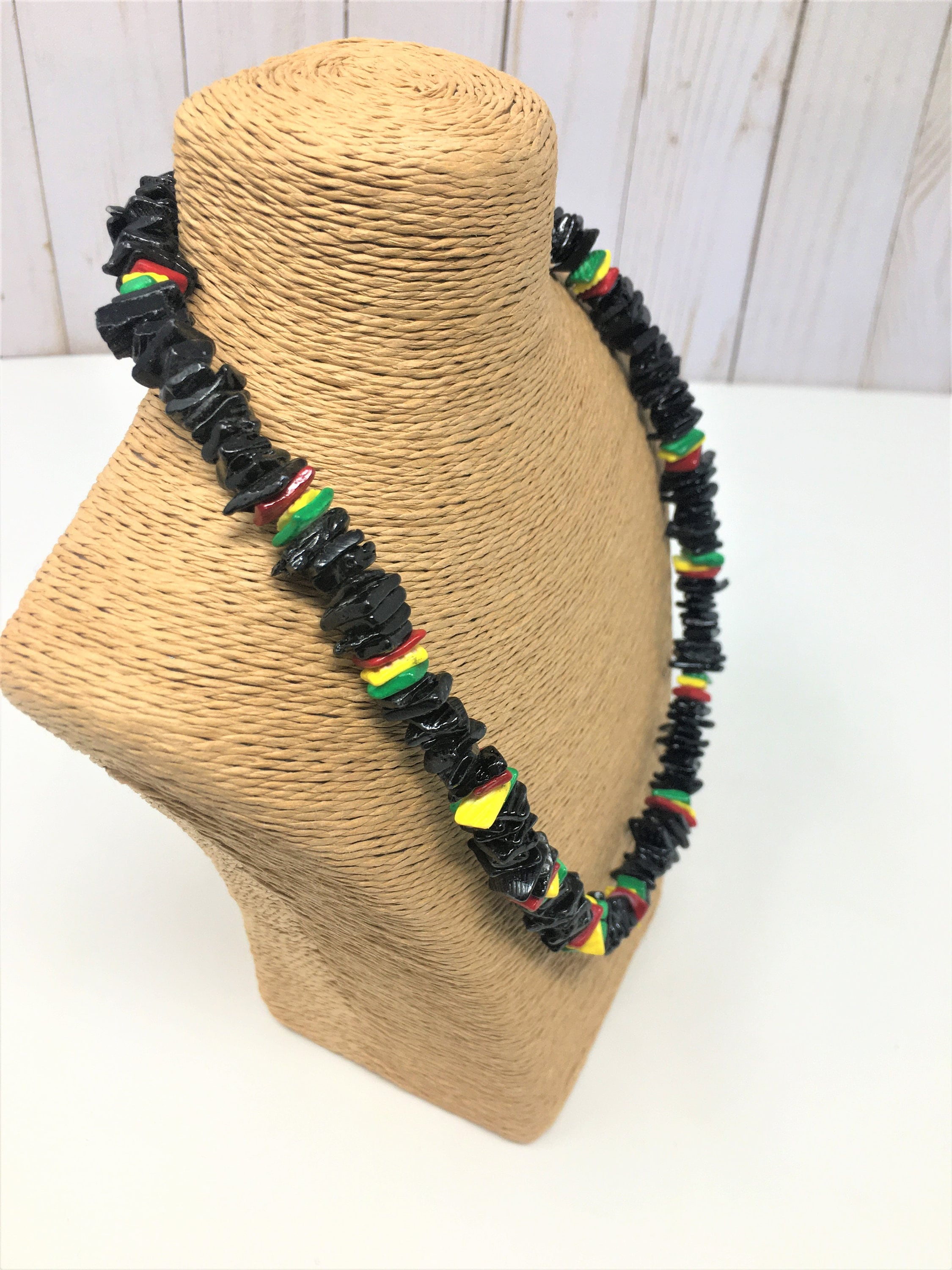 Lot of 2 18" Rasta Puka Shell Multicolor Necklace - Etsy