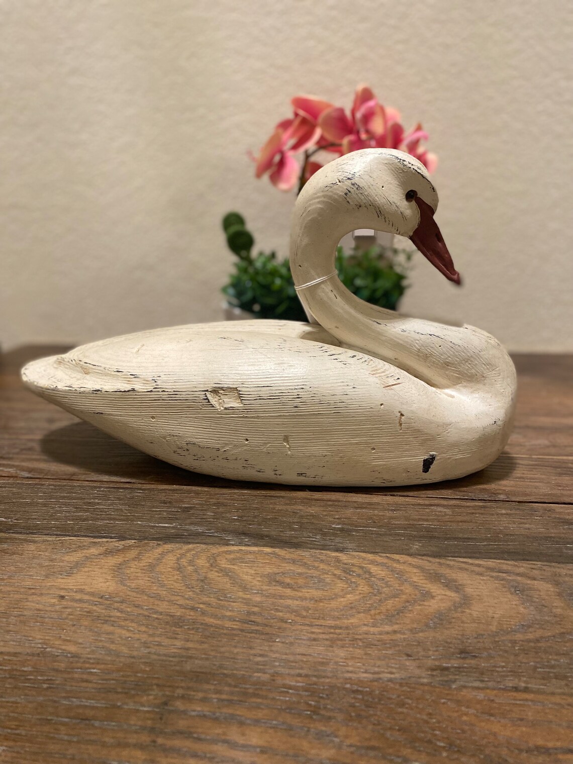 Hand Carved Wood Swan Decoy - Etsy