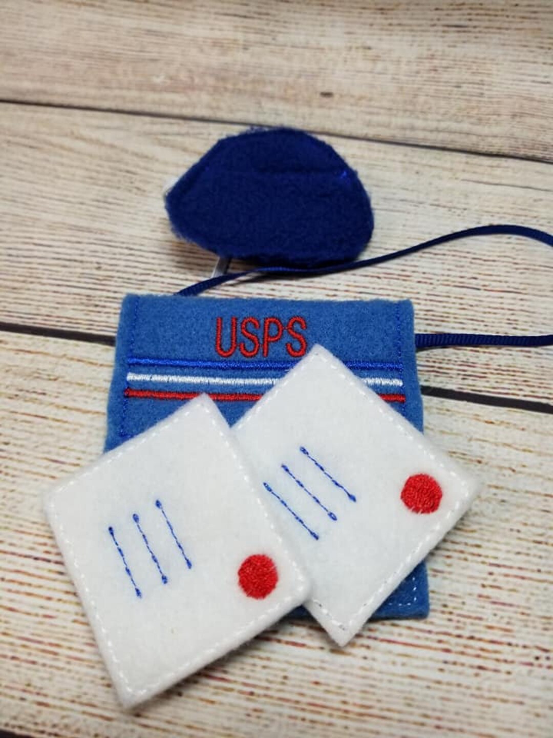 12 Inch Doll Mail Man Hat and Bag Christmas-costumes-dress Up - Etsy