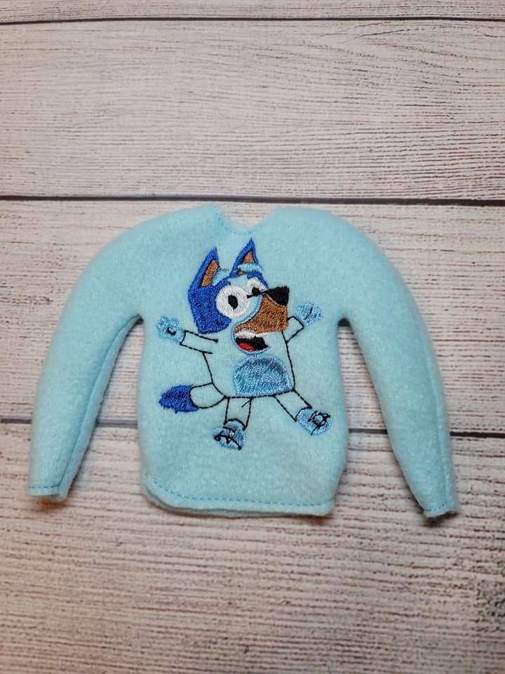 Bluey Elf Shirt 12inch Doll Clothes Shirt - Christmas-traditions ...