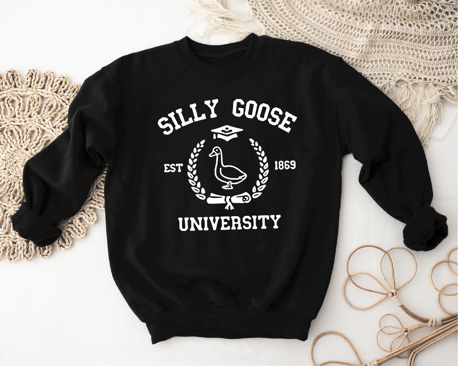 Silly Goose University Sweatshirt, Humor Sweatshirt sold by Eric Wing ...